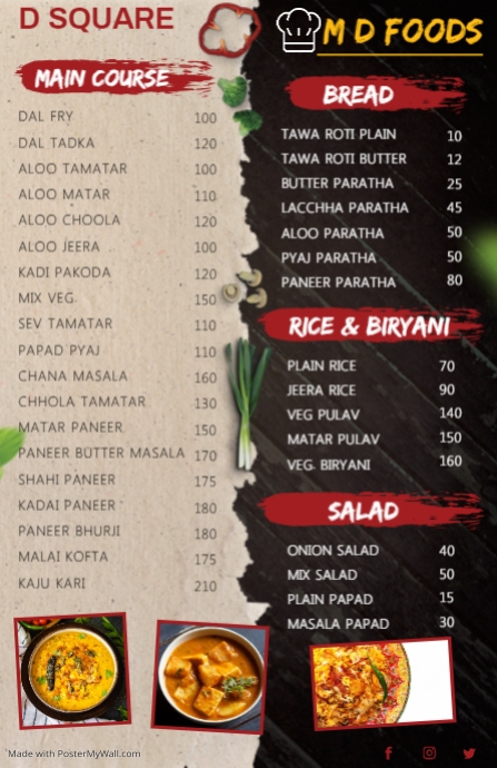 Food-Main Course | PosterMyWall