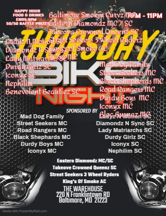 Bike Night Flyer | PosterMyWall