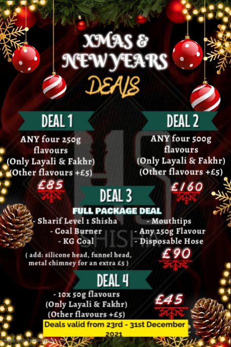 Copy of christmas menu, menu, new year menu | PosterMyWall
