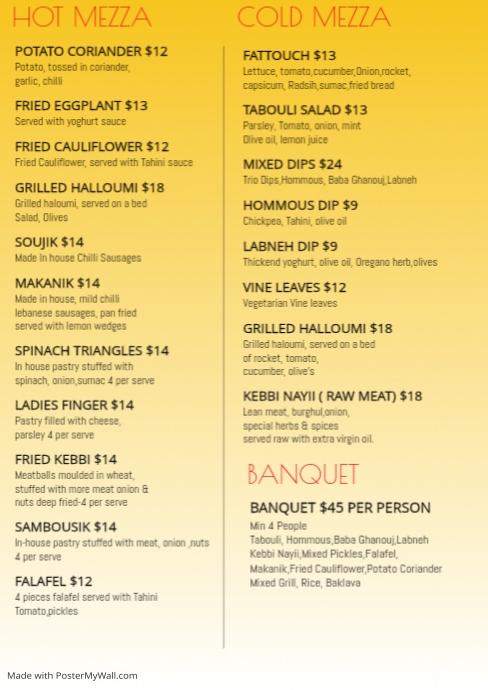 Copy of Copy of Copy of Copy of Copy of MENU | PosterMyWall