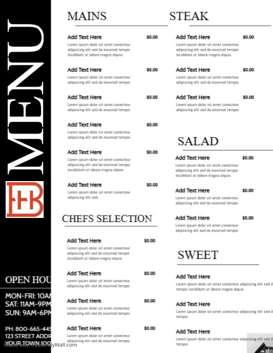 MENU (1) | PosterMyWall