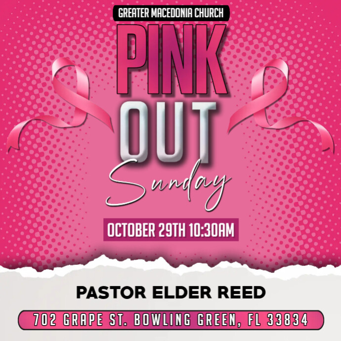 PINK OUT SUNDAY | PosterMyWall
