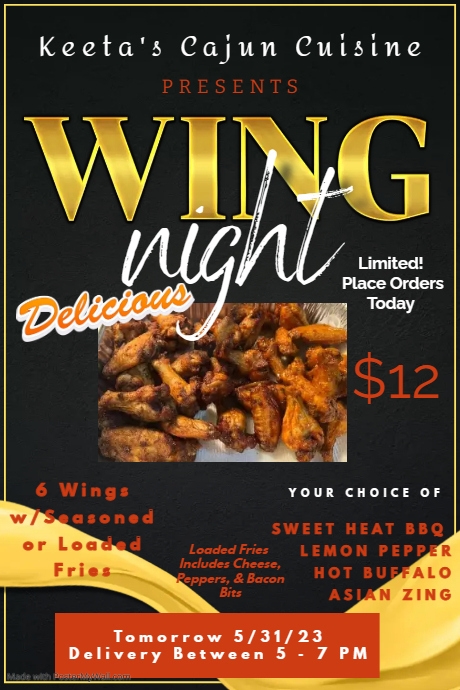 Wings Night | PosterMyWall