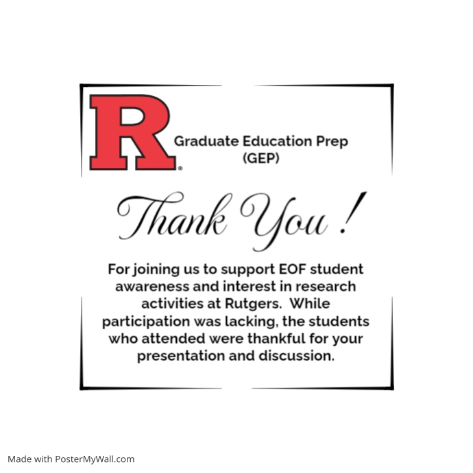 GEP Thank You | PosterMyWall