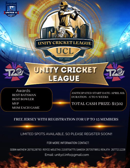Cricket tournament flyer design | PosterMyWall