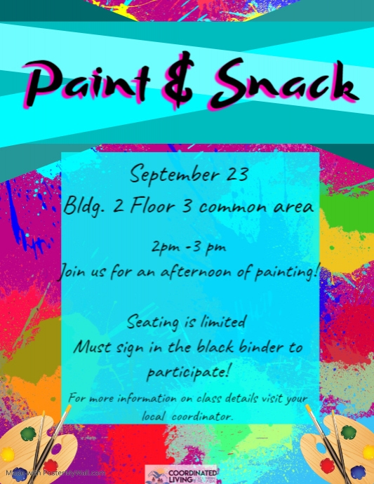 Paint & Snack | PosterMyWall