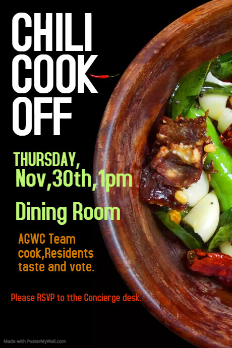 Chili Cook Off Poster Template | PosterMyWall