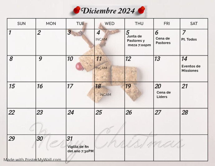 Copy of December 2024 calendar planner | PosterMyWall