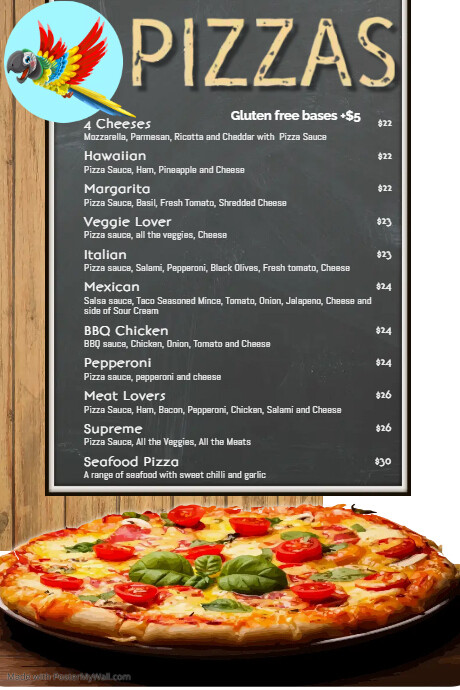 Copy of Pizza Menu Restaurant Template | PosterMyWall