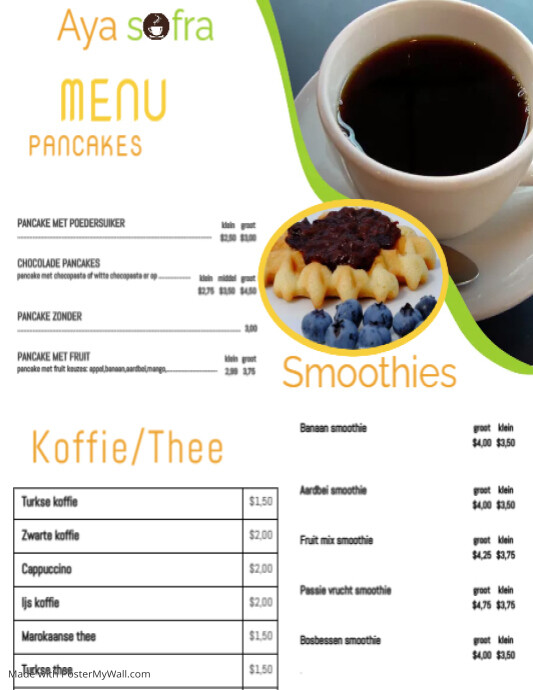 Copy of Ayasofra menu | PosterMyWall