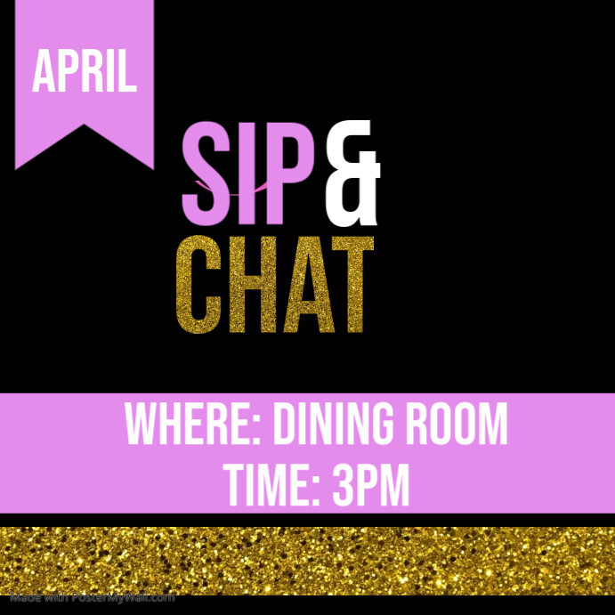 Sip and Chat | PosterMyWall