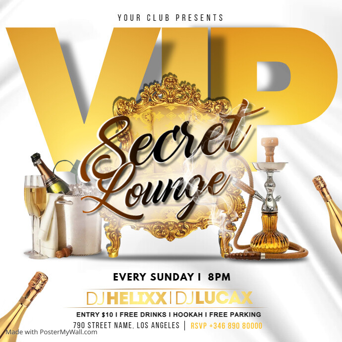 Copy of vip lounge | PosterMyWall