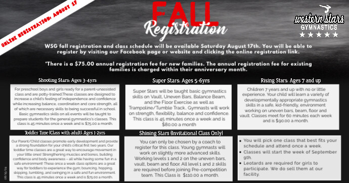 Copy of WSG fall registrarion | PosterMyWall