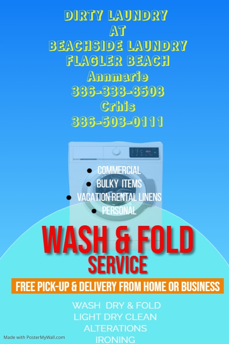 Laundry and Dry Cleaning Service Flyer Design | PosterMyWall