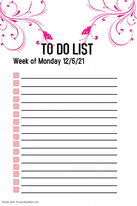 Copy of Personalized To Do Check List | PosterMyWall