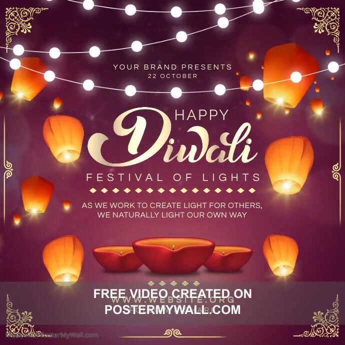 Happy Diwali Post Template | PosterMyWall