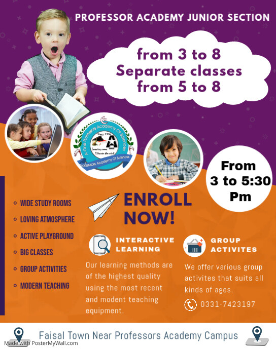 Modern School Admission Poster | PosterMyWall