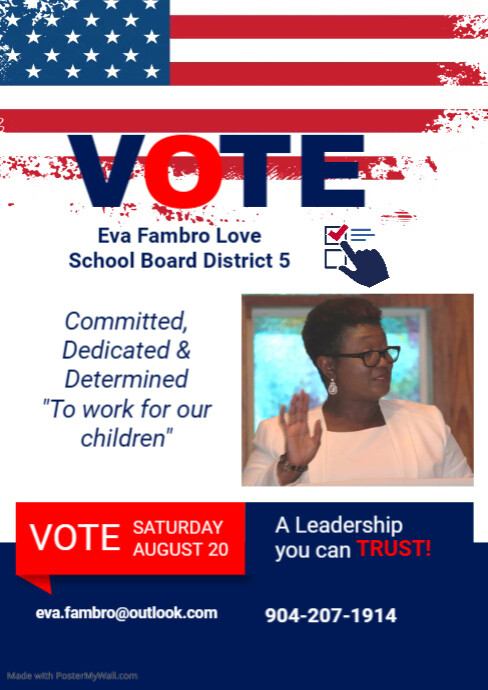Eva Fambro School Board District 5 | PosterMyWall