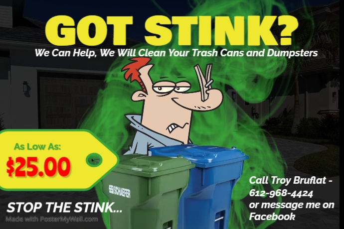 Trash Can Cleaning Company Ad | PosterMyWall