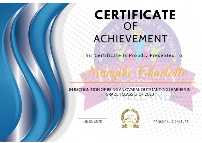 Blue graduation certificate diploma template | PosterMyWall