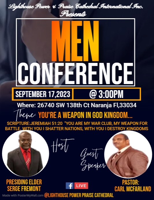men's conference | PosterMyWall