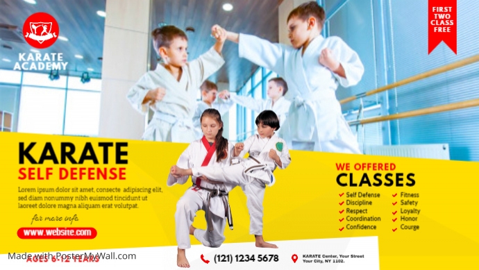 Copy of Kids Karate Class Ad | PosterMyWall