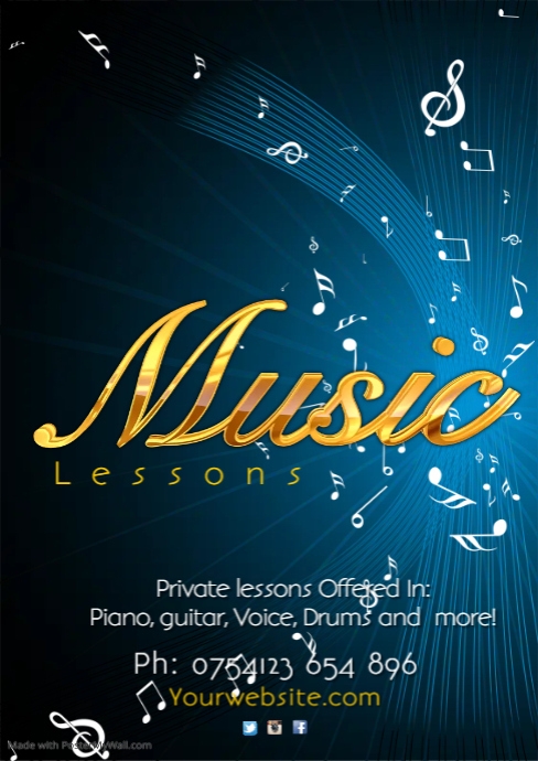 Music Lessons Poster | PosterMyWall