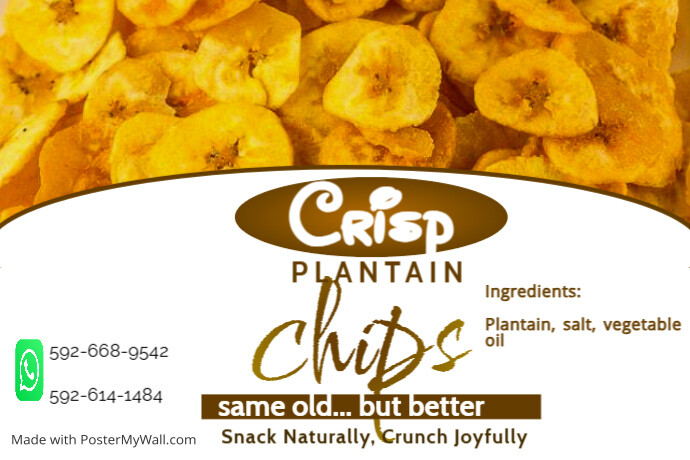 PLANTAIN CHIPS FLAKES PACKAGE LABEL | PosterMyWall