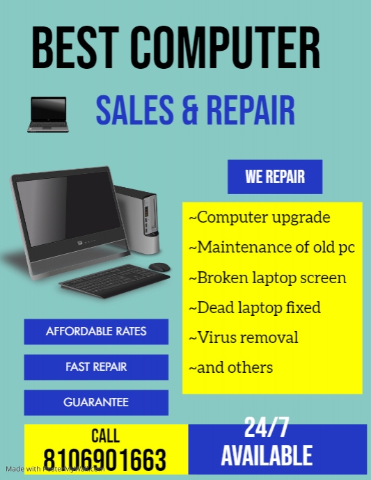 Copy of Copy of COMPUTER REPAIR FLYER | PosterMyWall