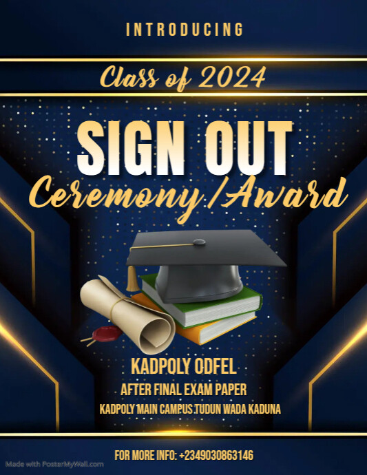 Graduation Ceremony Flyer Template | PosterMyWall