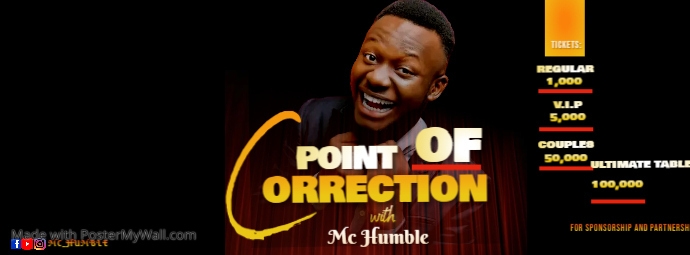 Copy of Stand Up Comedy Show Facebook Cover Photo | PosterMyWall