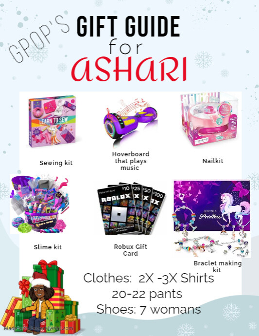 Blue Christmas Gift Guide Flyer | PosterMyWall