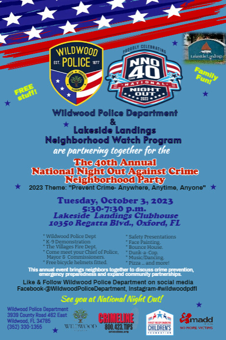 National Night Out 2023 Flyer | PosterMyWall