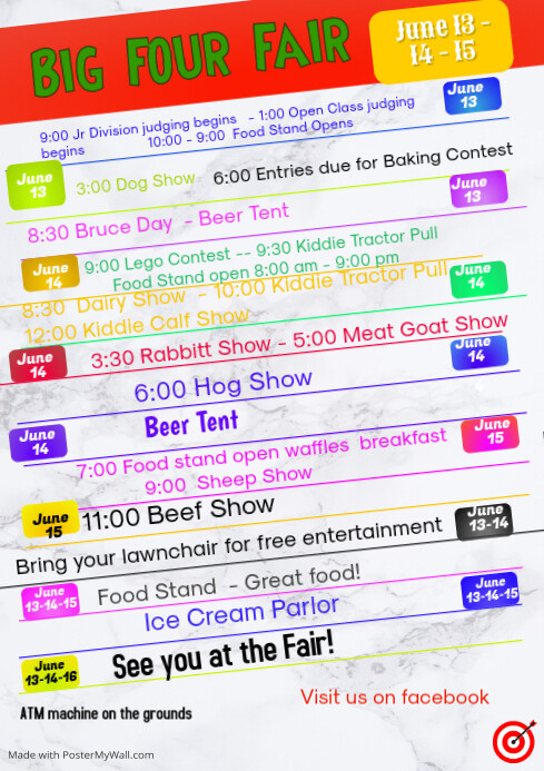 Schedule | PosterMyWall