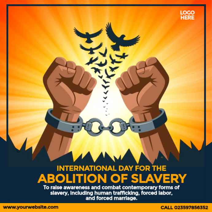 Abolition of Slavery Ads Template | PosterMyWall