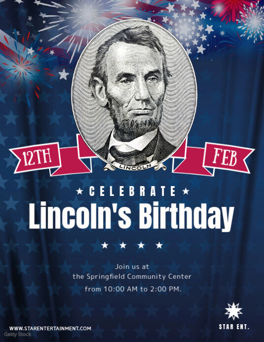 Abraham lincoln's birthday flyer template | PosterMyWall