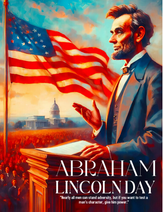 Abraham Lincoln day flyer Templat | PosterMyWall