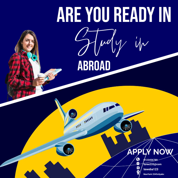 abroad study flyer Template | PosterMyWall