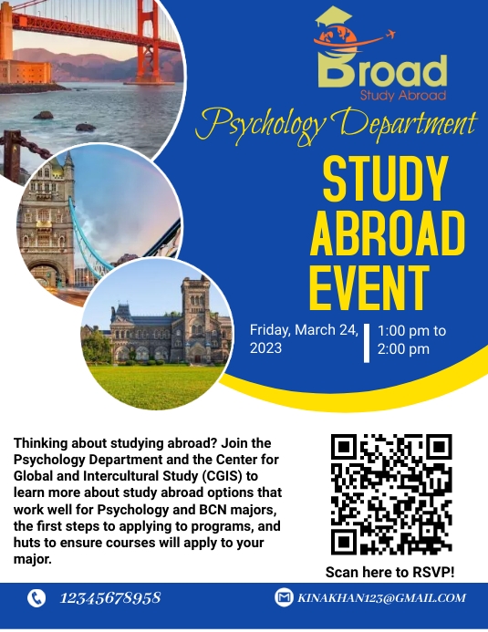 abroad study flyer Template | PosterMyWall