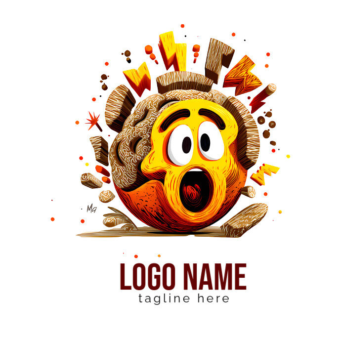 Abstract Abstract Explosion Emoji Logo Template | PosterMyWall