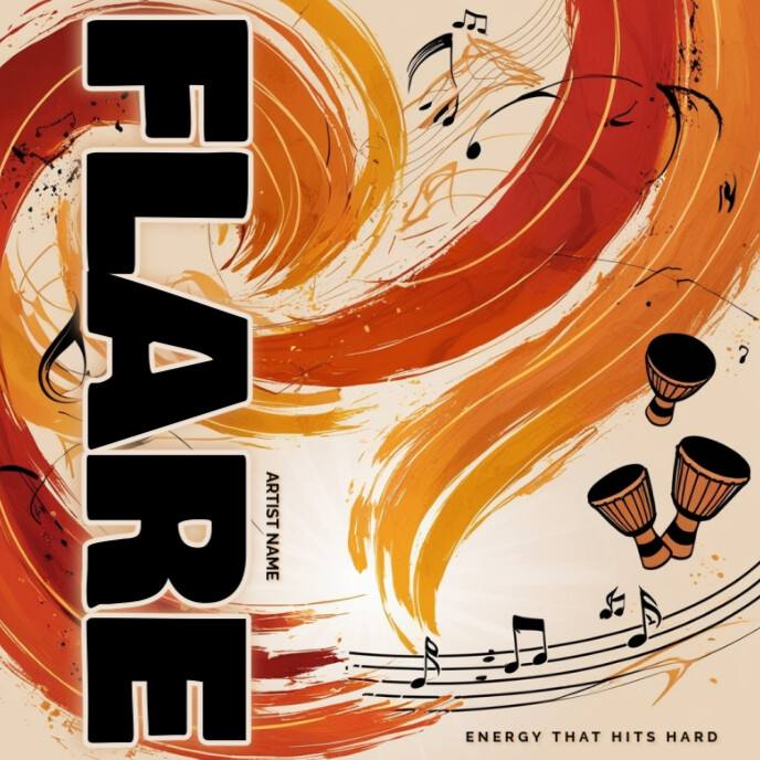 Copy of Abstract Afrobeat Album Cover | Music Energy Release Design ...