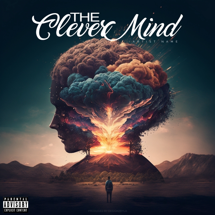 Abstract Album Cover Design Nuclear Explosion Template | PosterMyWall