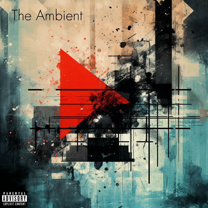 abstract album cover design template red tria | PosterMyWall