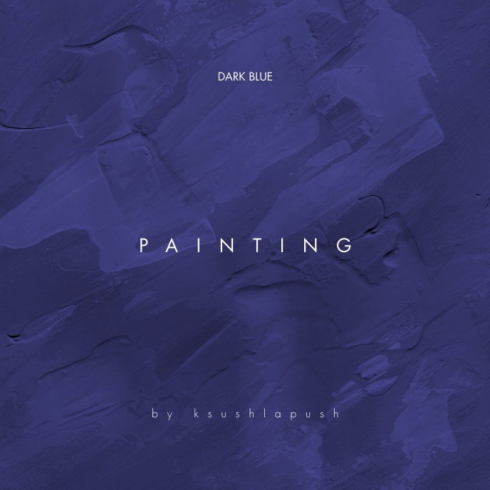 Abstract Art Painting Blue Album CD Cover Template | PosterMyWall