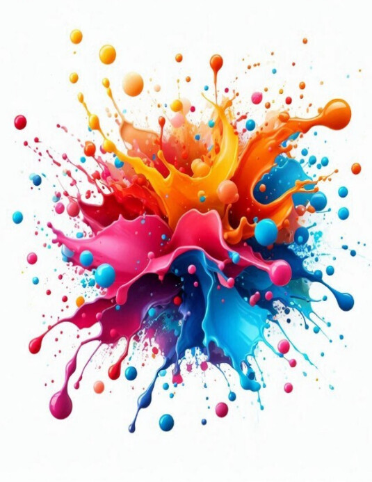 Abstract Artist Color Spread Painting Template Flyer (us Letter ...