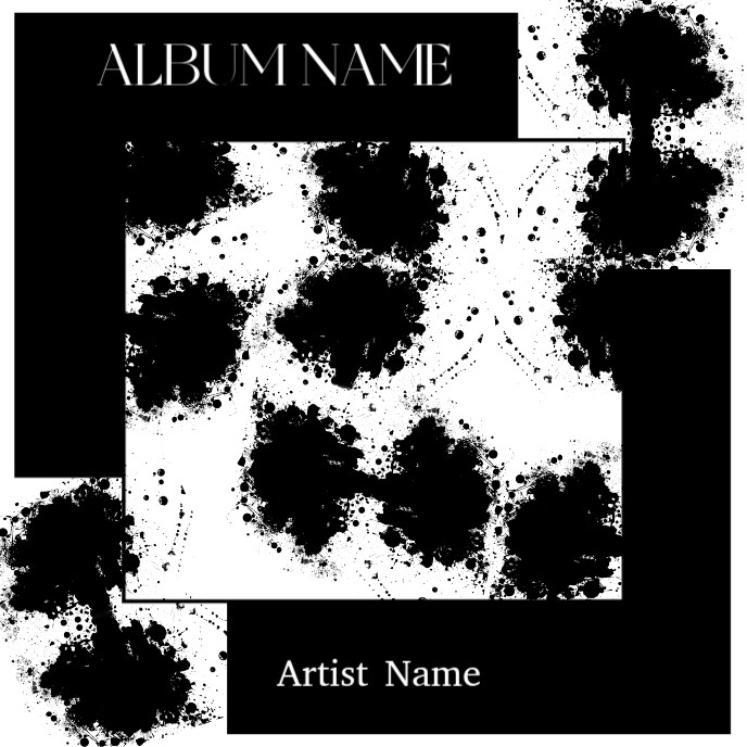 Copy of Abstract Black And White Ink Album Cover Design | PosterMyWall
