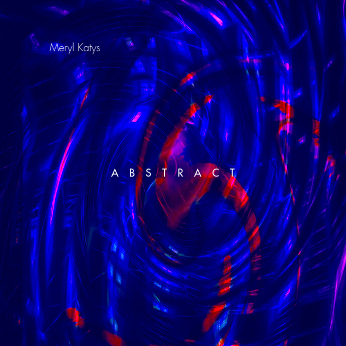 Abstract Blue Lights CD Cover Music Template | PosterMyWall
