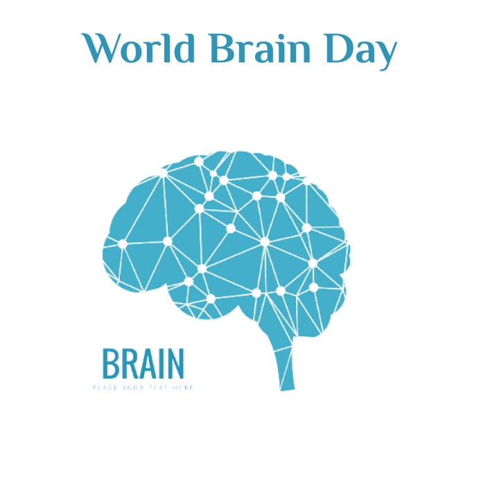 Abstract brain world brain day concept Template | PosterMyWall