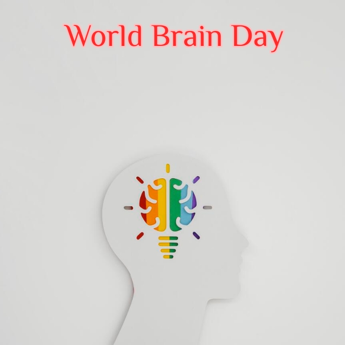 Abstract brain world brain day concept Template | PosterMyWall