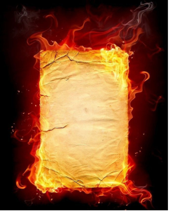 Abstract Burning Paper with Fire Flames Background Template | PosterMyWall